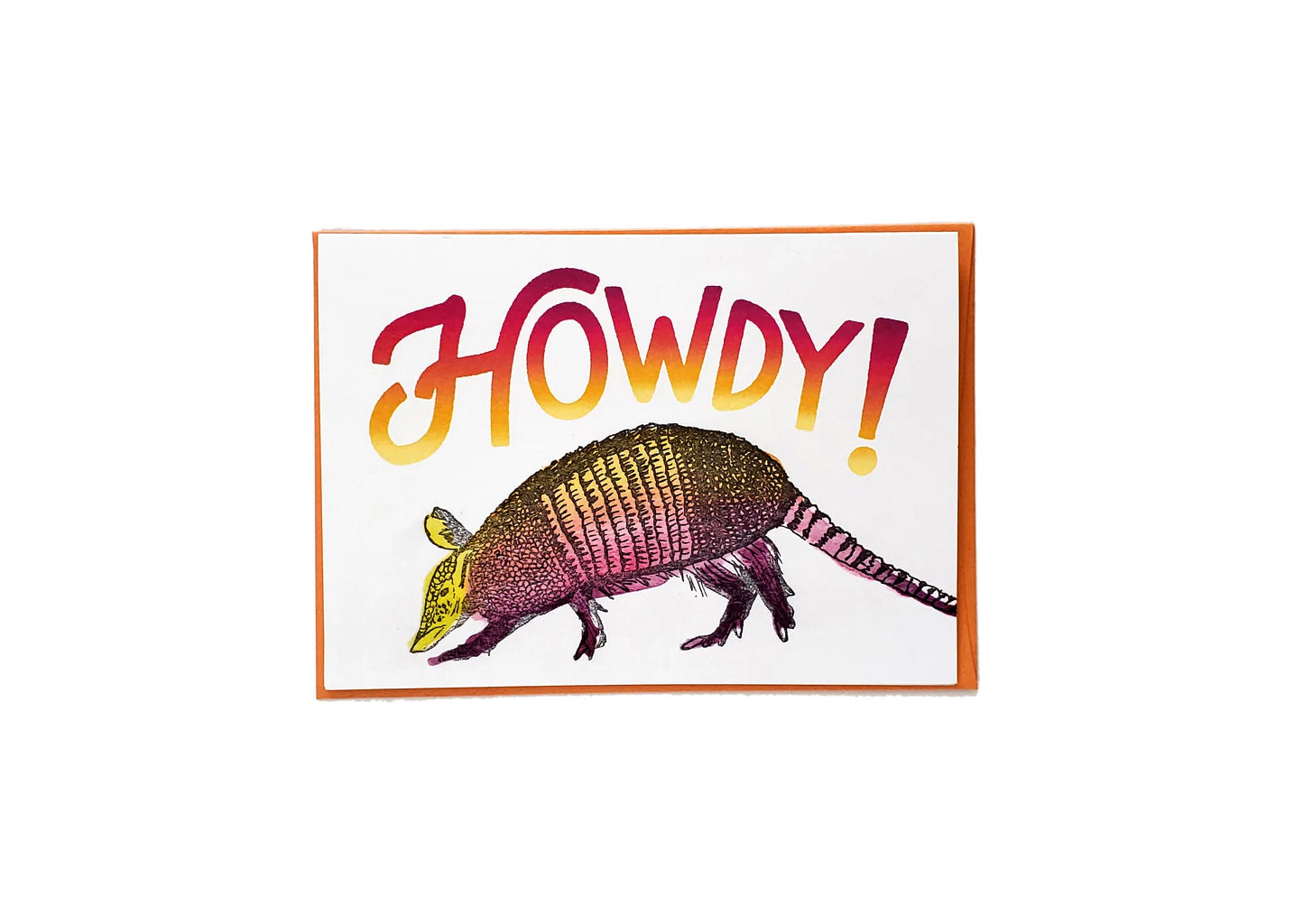 Howdy Armadillo Card